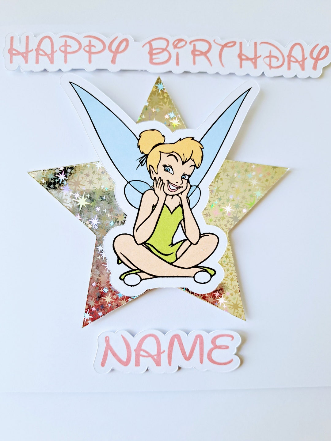 Tinkerbell Birthday Card X1 Personalised - Etsy