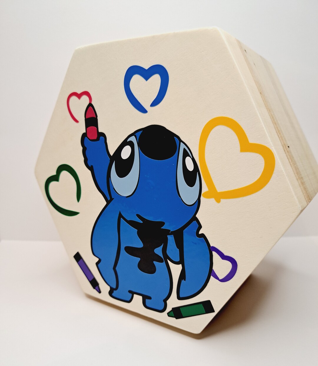 Lilo and Stitch Personalised Hexagonal Shaped Jewellery/storage Box X1 ...