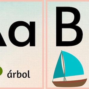 Spanish Alphabet Cards - Tarjetas De Abecedario - Etsy