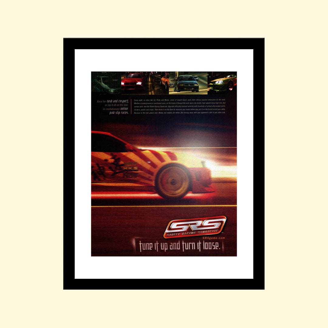 Vintage 2000s SRS Street Racing Syndicate Street Racing Video Game Ad ...