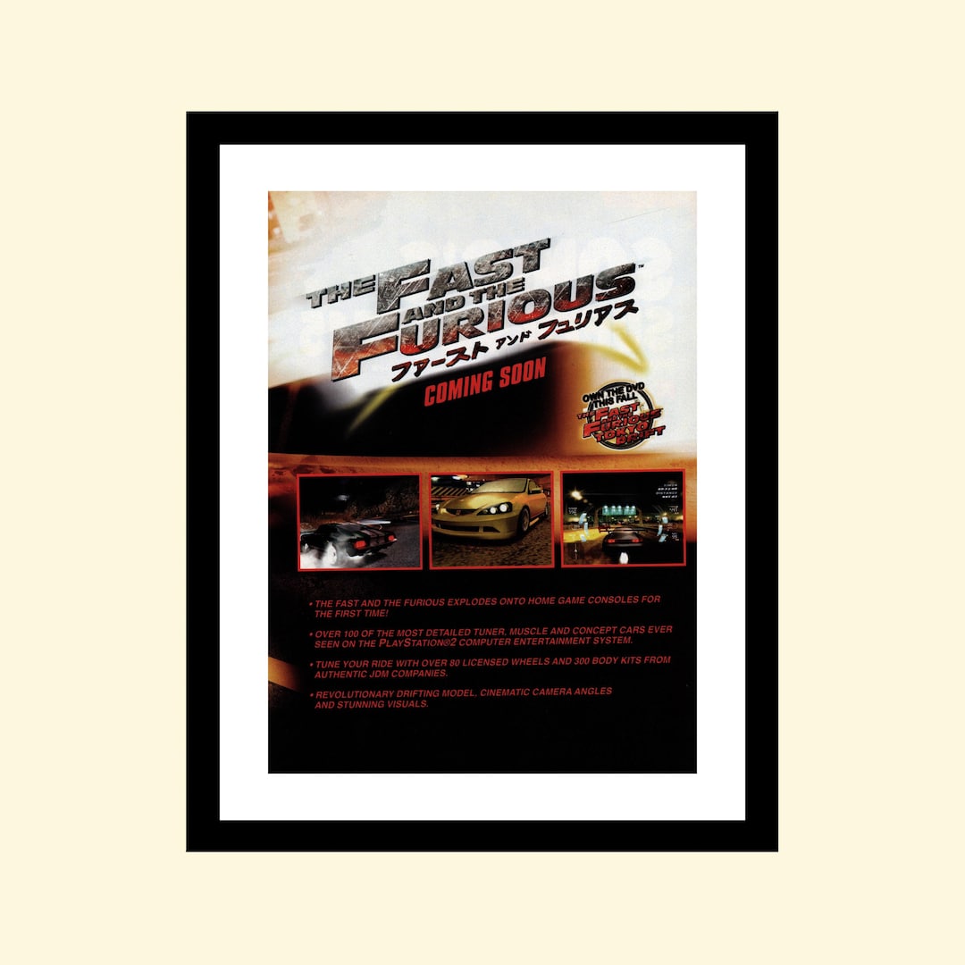 Vintage 2000s Original the Fast and the Furious Car Racing Video Game ...