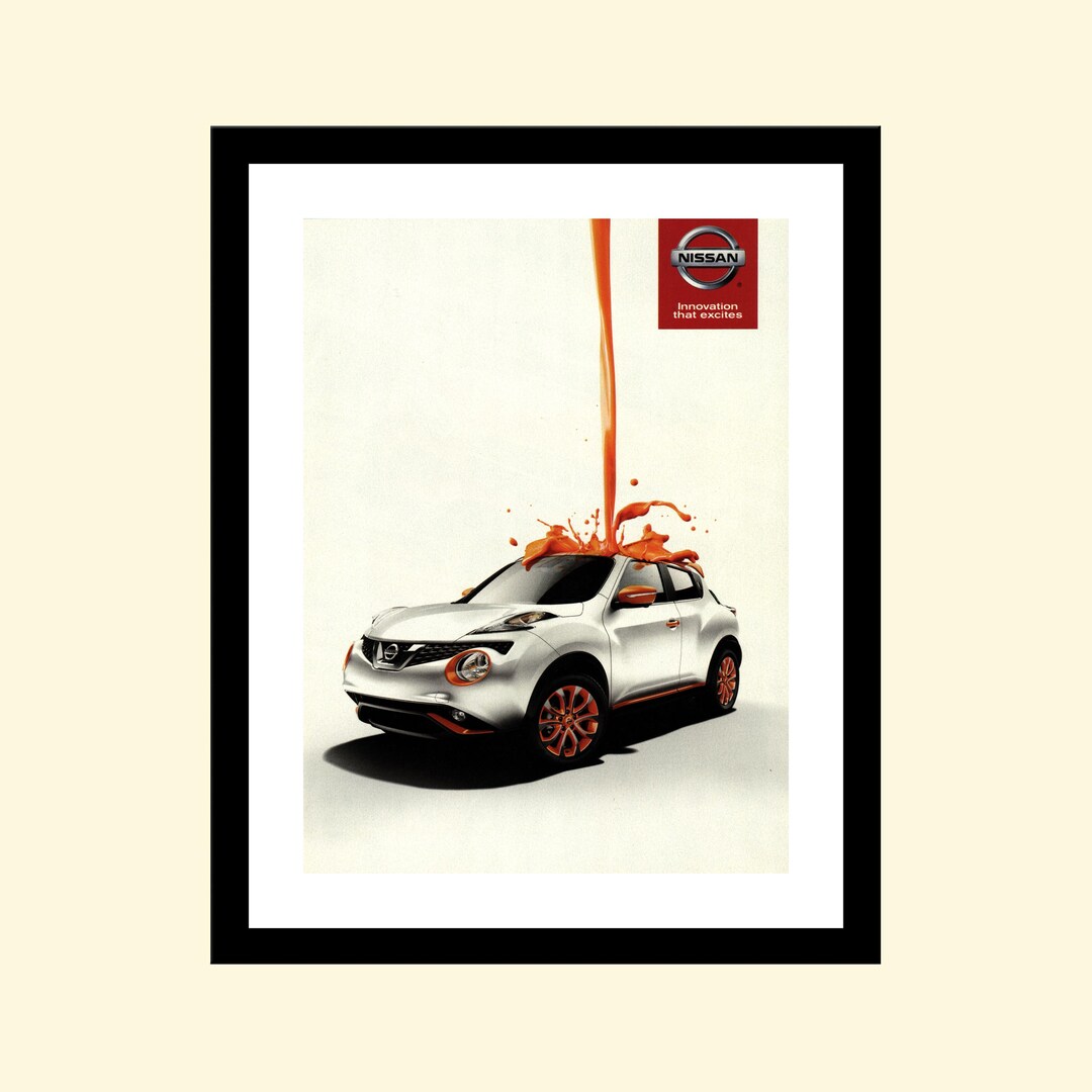 Vintage 2015 Nissan Juke Car Magazine Ad Framed, Retro SUV Car ...