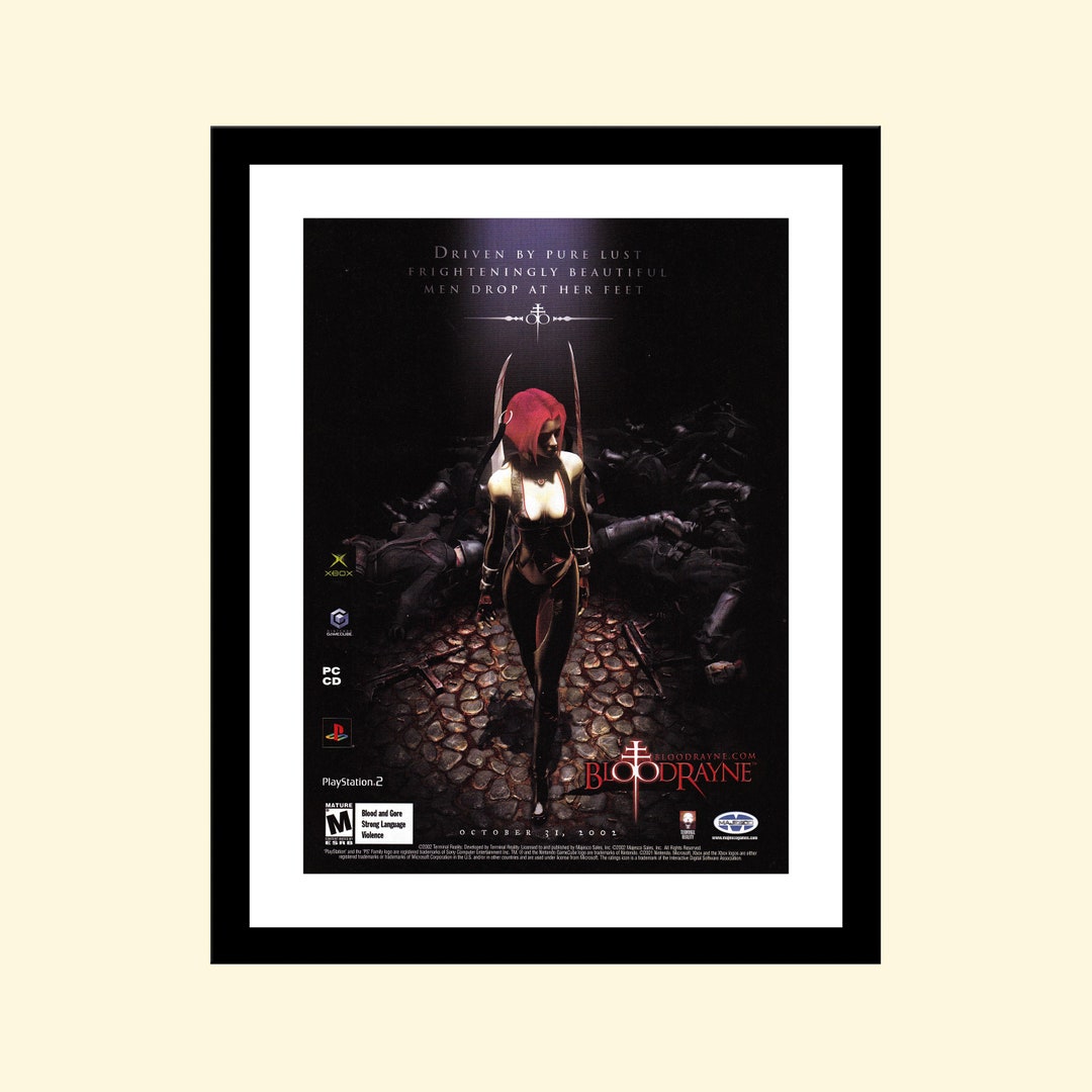 Vintage 2000s Original Bloodrayne Video Game Ad Framed, Retro ...