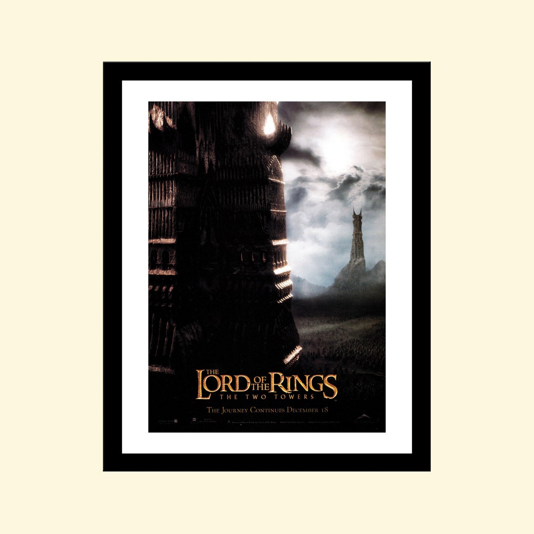 Vintage 2000s LOTR the Two Towers Tolkien Movie Ad Framed, Retro ...