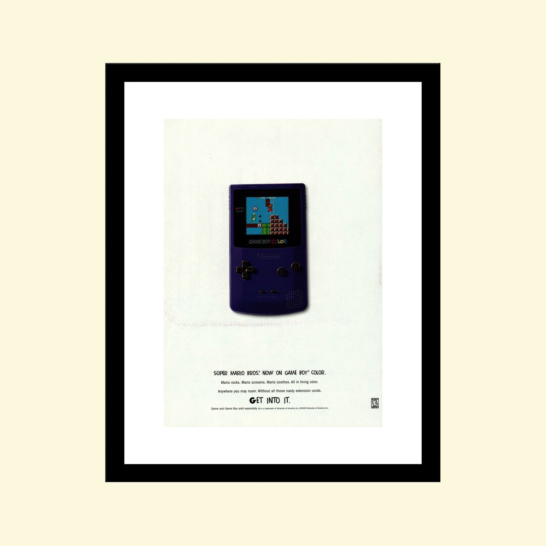 Vintage 1990s Super Mario Bros. Deluxe Video Game Ad Framed, Retro ...
