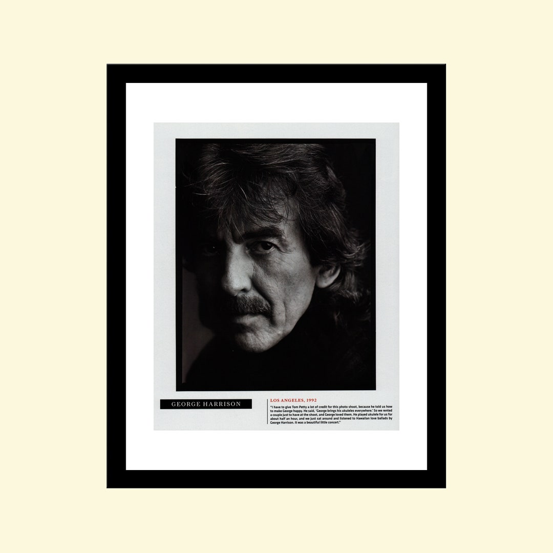 Vintage 2010s George Harrison Picture Framed, Retro Beatles Singer ...