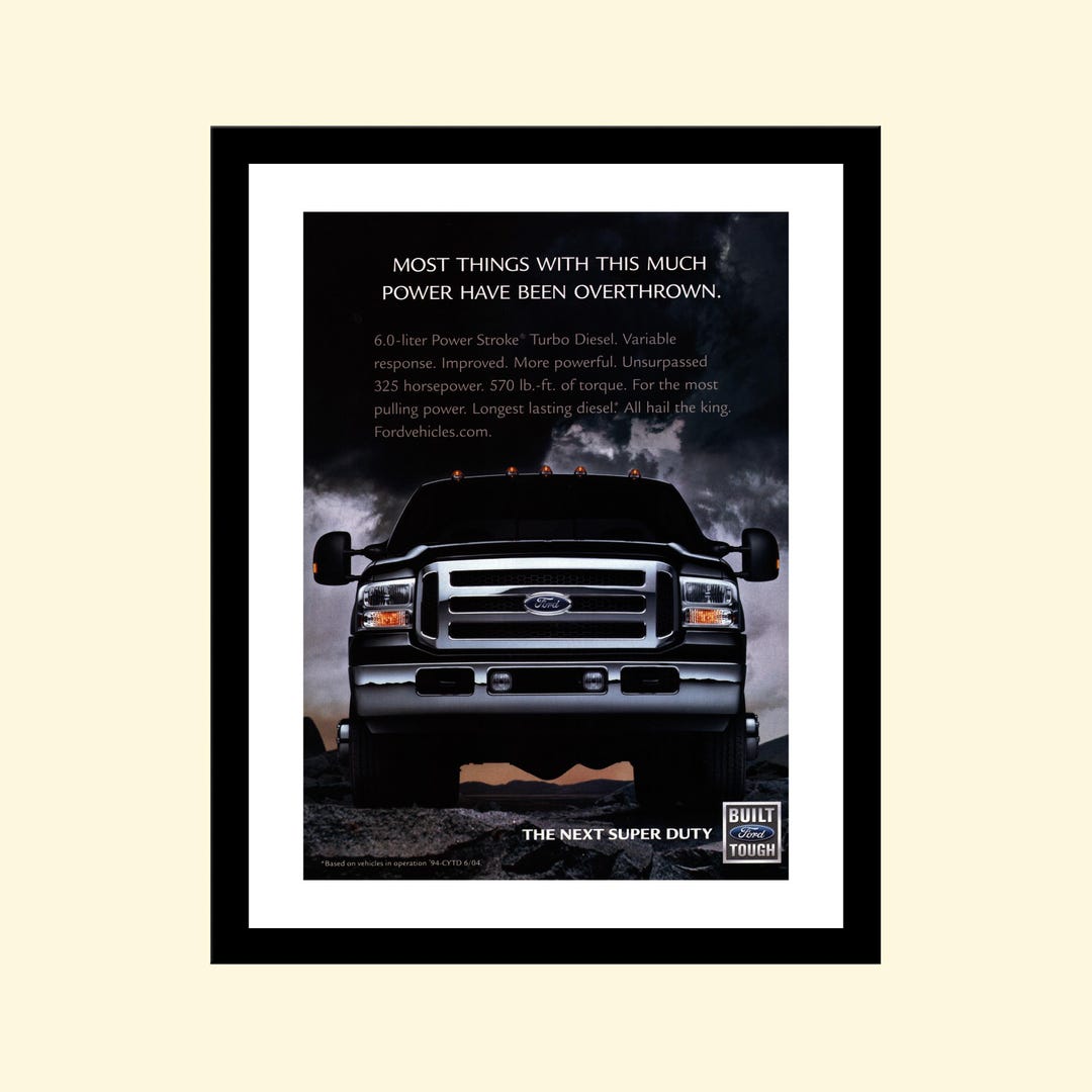 Vintage 2005 Ford F-series Super Duty Car Magazine Ad Framed, Retro ...