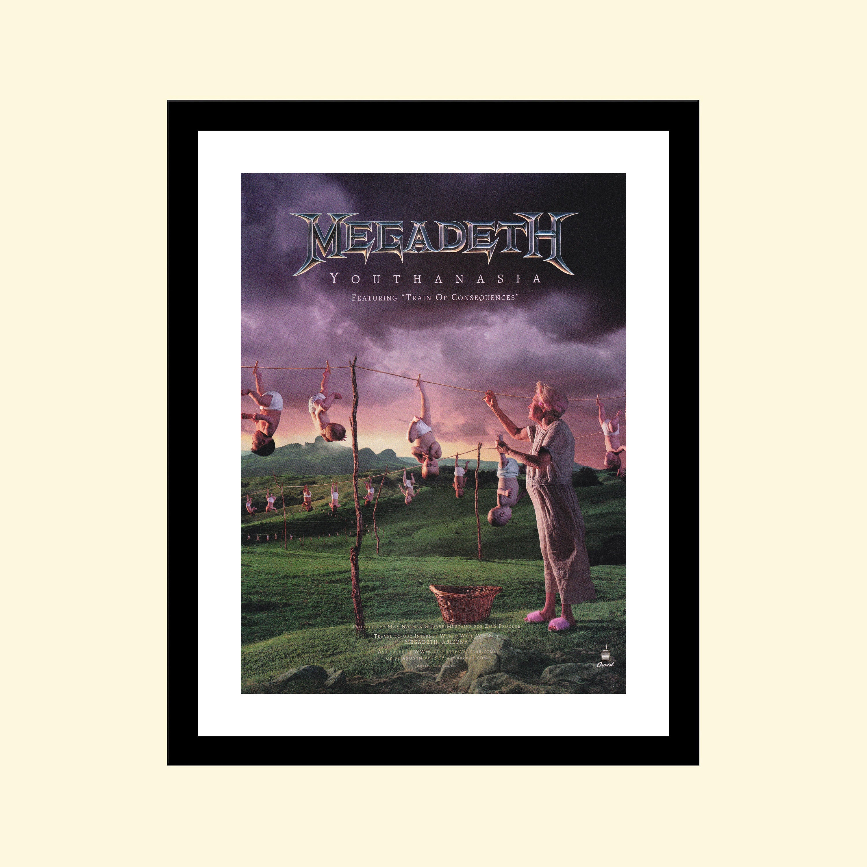 Megadeth Youthanasia Art