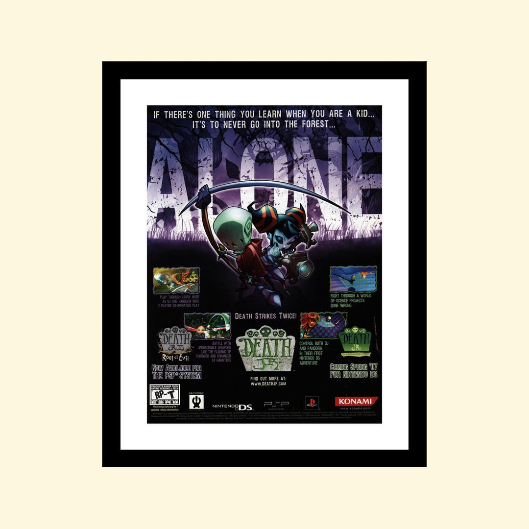 Vintage 2000s Death Jr. / Death Jr. II Video Game Magazine Ad, Framed ...