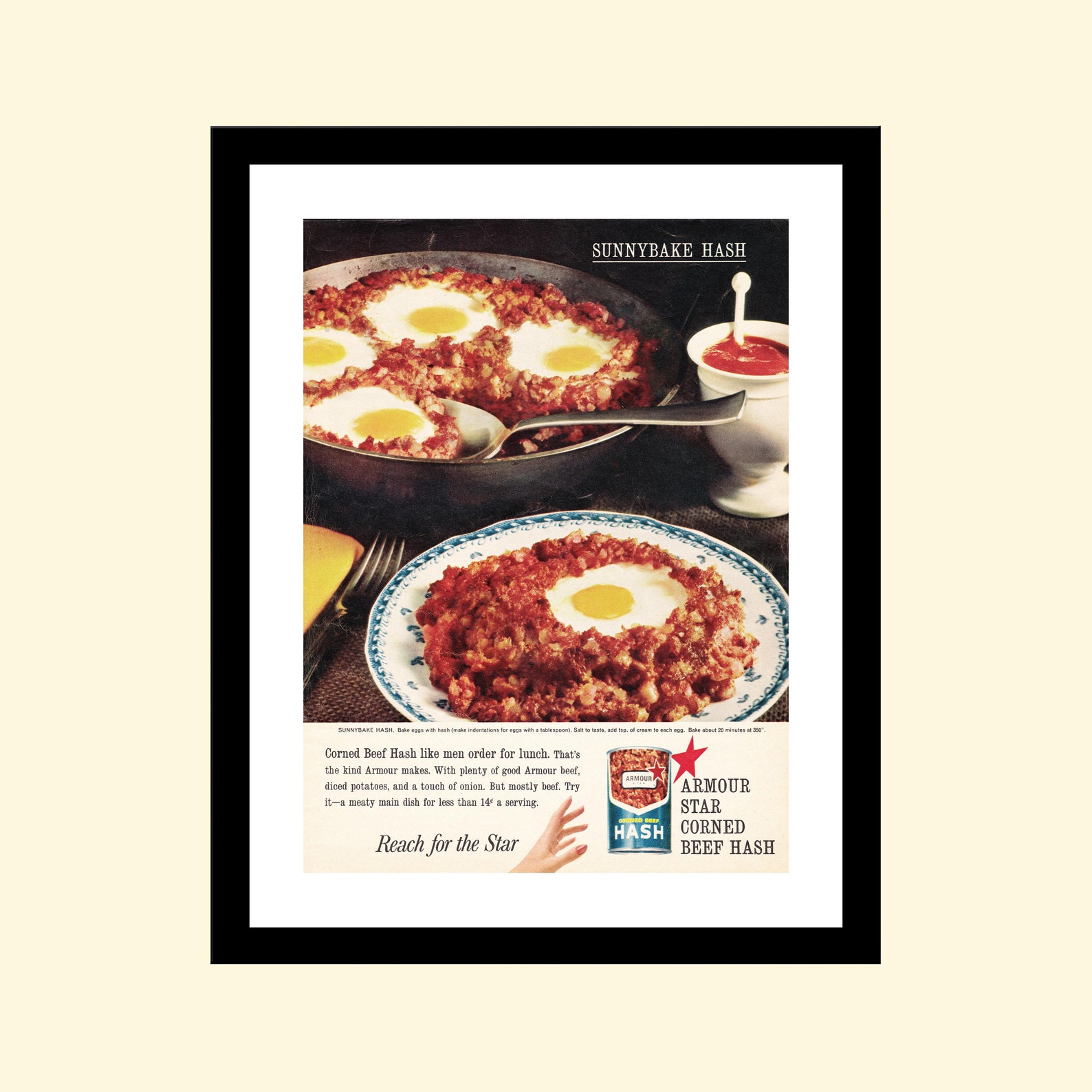 Sexist 1960s Vintage Corned Beef Ad Framed, Retro Advertisement 1961 ...