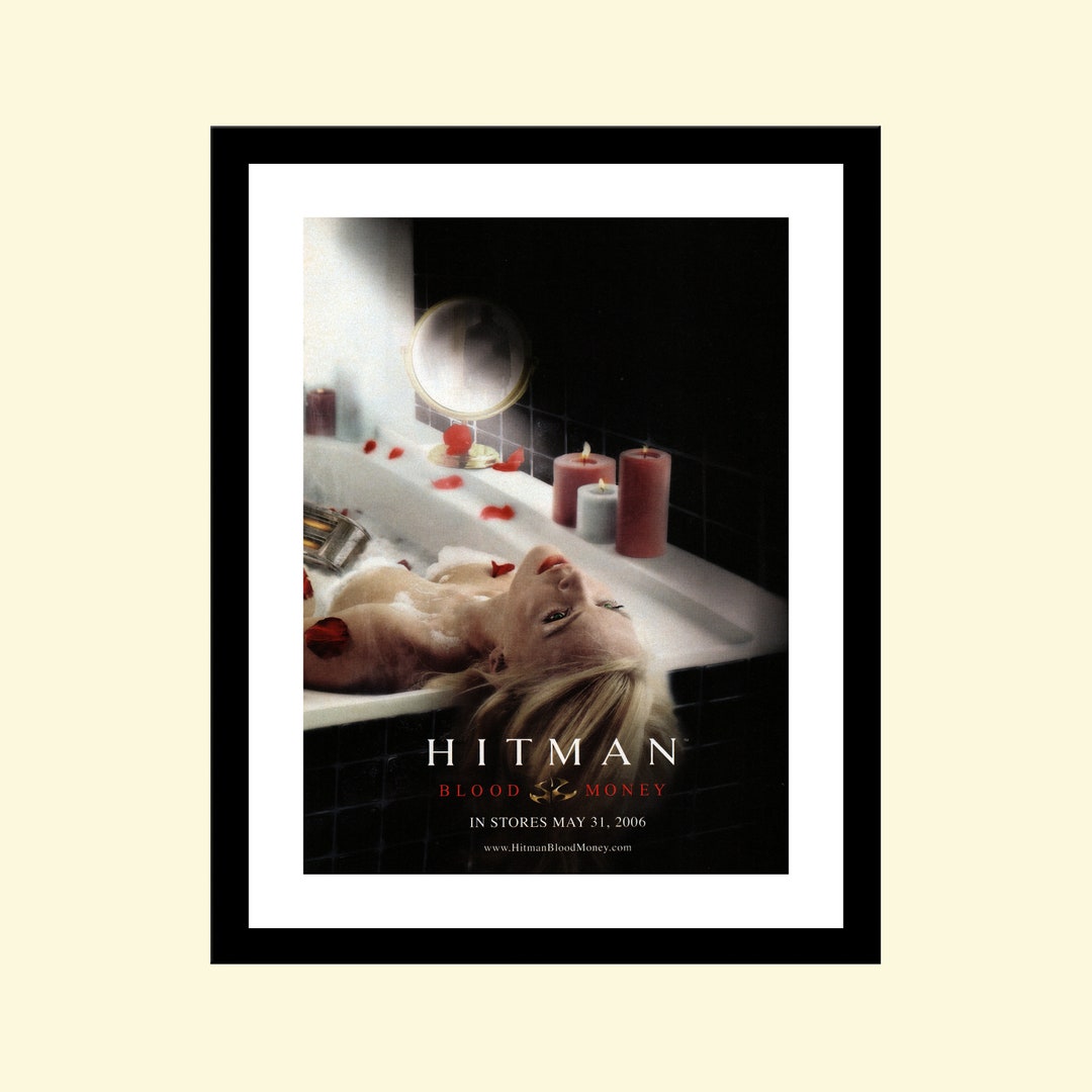 Vintage 2000s Hitman Blood Money Video Game Ad Framed, Retro ...