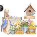 Peter Rabbit Blue Spring Garden PNG, Blue Jacket Peter Rabbit Carrots ...