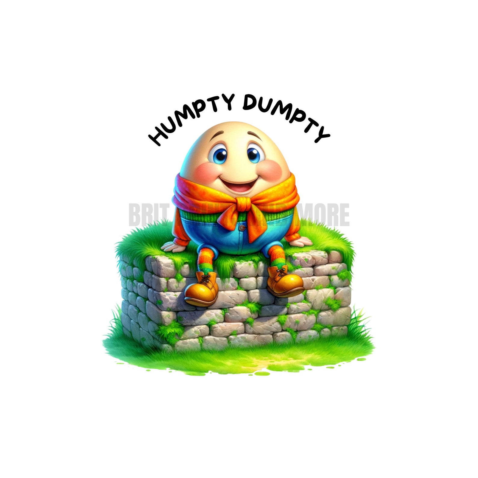 Humpty Dumpty PNG: Nursery Rhyme Clip Art (digital Download) - Etsy