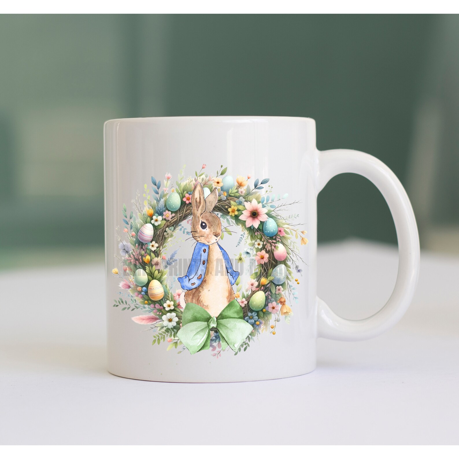 Peter Rabbit Blue Easter PNG, Blue Jacket Peter Easter Wreath Clip Art ...