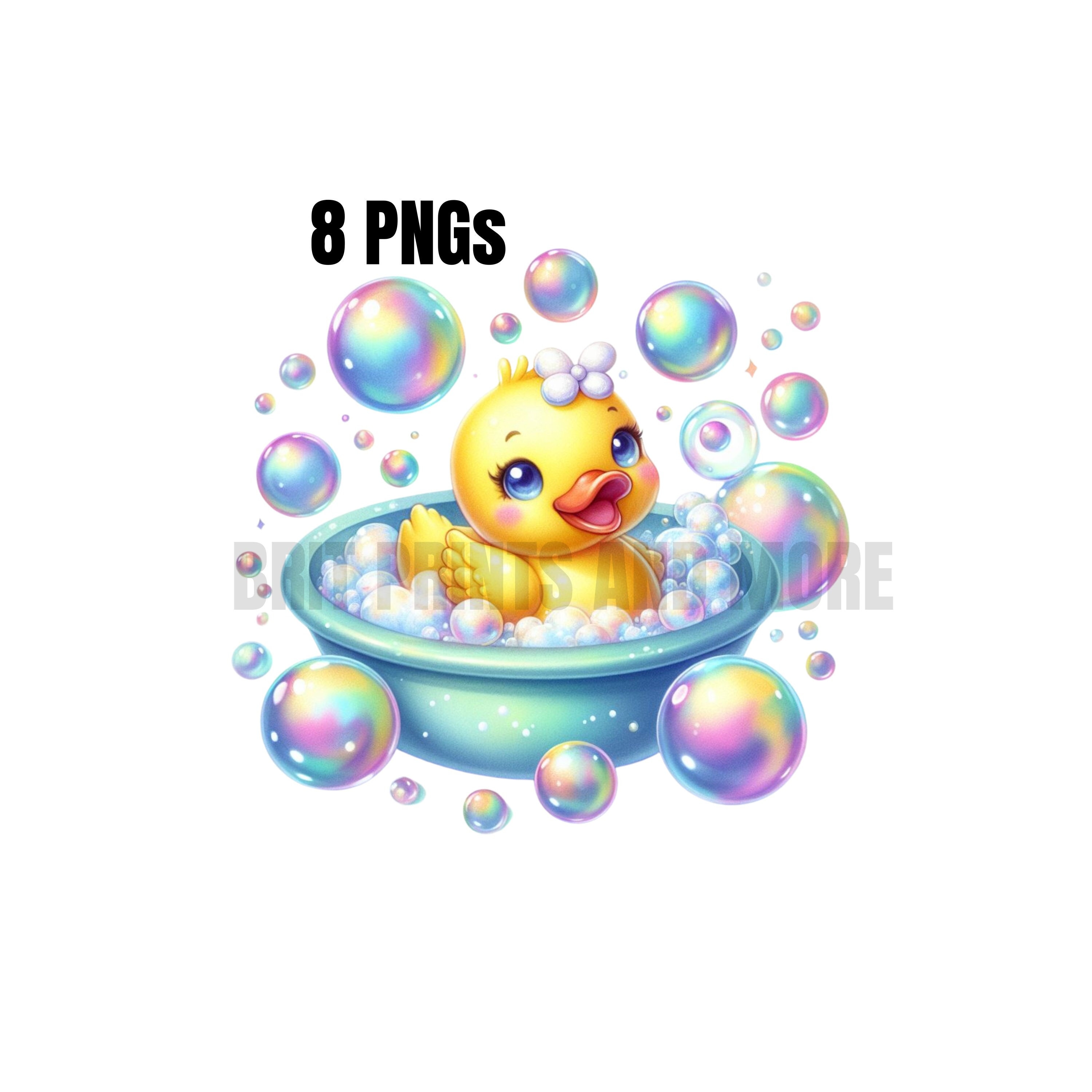 Cute Ducks 8 Pngs, Baby Rubber Ducks, Ducks in Bath Clip Art, Baby ...