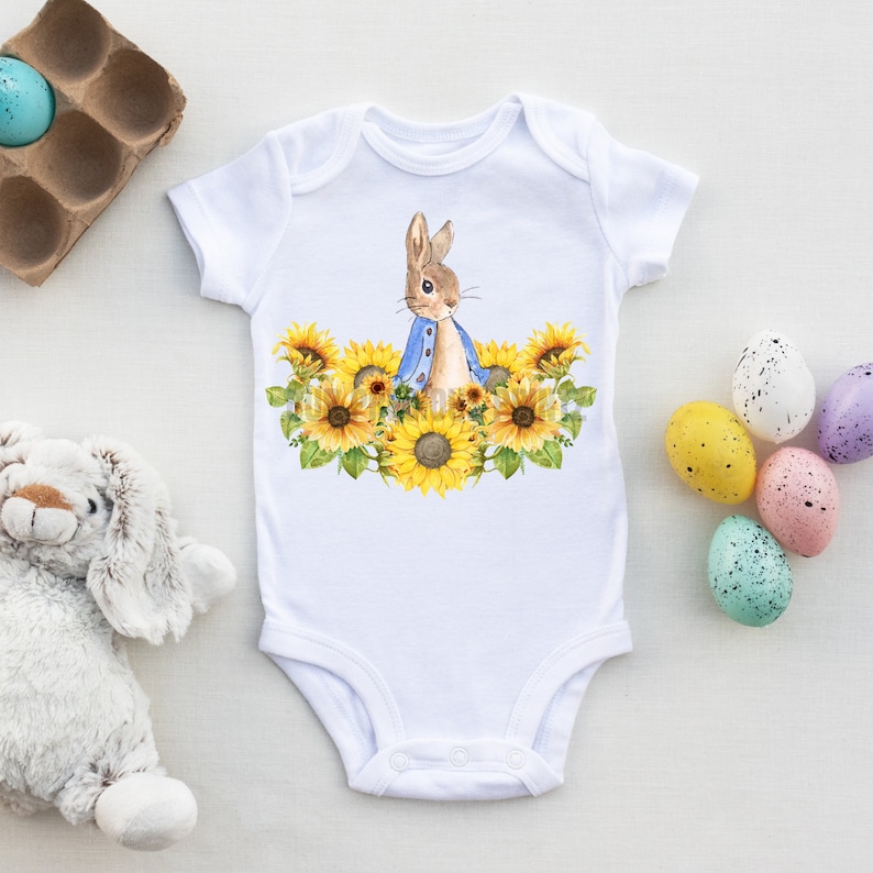 Peter Rabbit Blue Sunflower Garden PNG, Blue Jacket Peter Rabbit ...