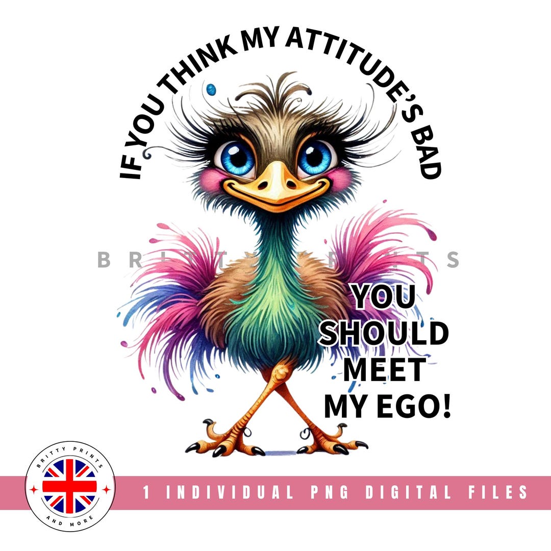 Funny Emu Quote PNG: Whimsical Clip Art (digital Download) - Etsy