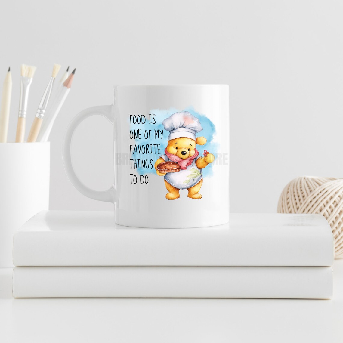 Classic Winnie-the-pooh Chef Watercolor PNG Classic-pooh - Etsy