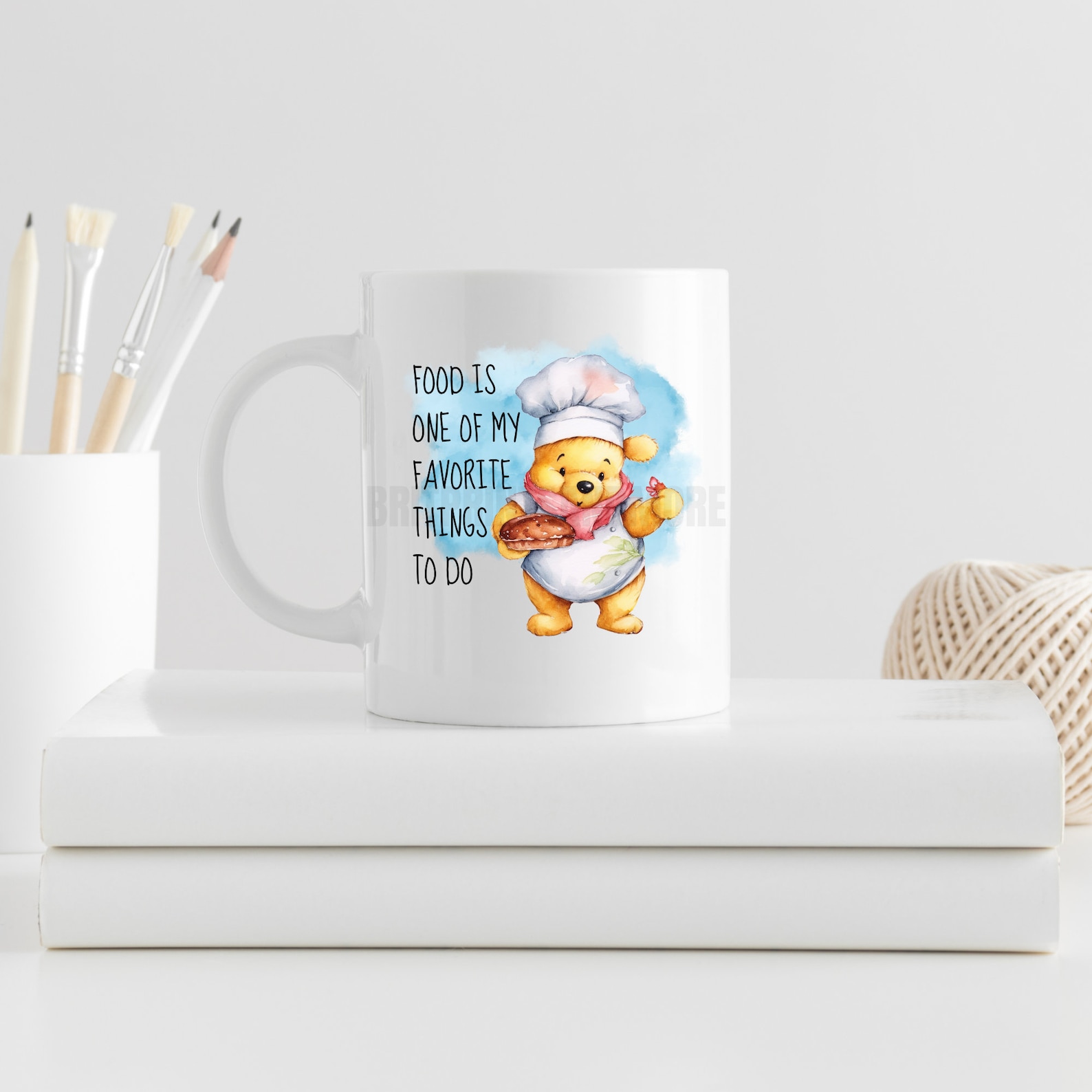 Classic Winnie-the-pooh Chef Watercolor PNG, Classic-pooh Scene Clip ...