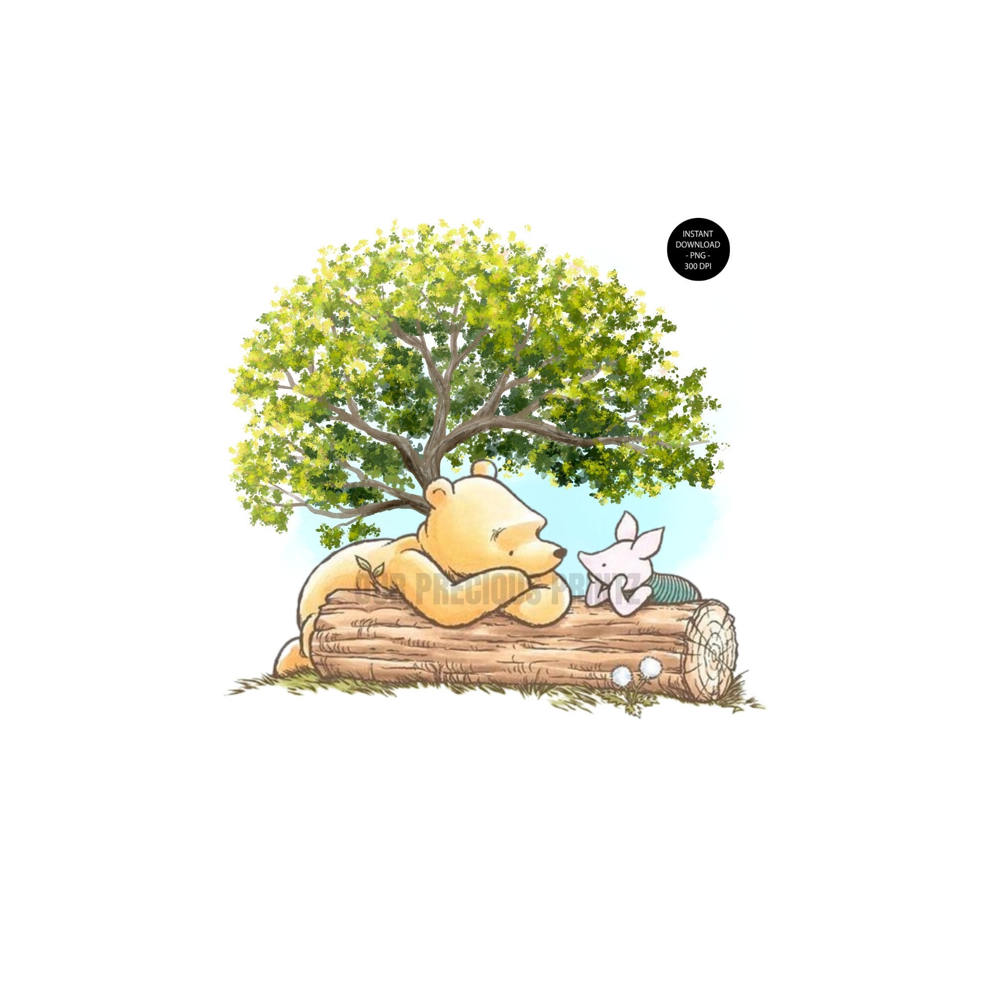 Classic Winnie-the-pooh Bee Friendship Watercolor PNG, Classic-pooh ...