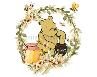 Classic Winnie-the-pooh Chef Watercolor PNG, Classic-pooh Scene Clip ...