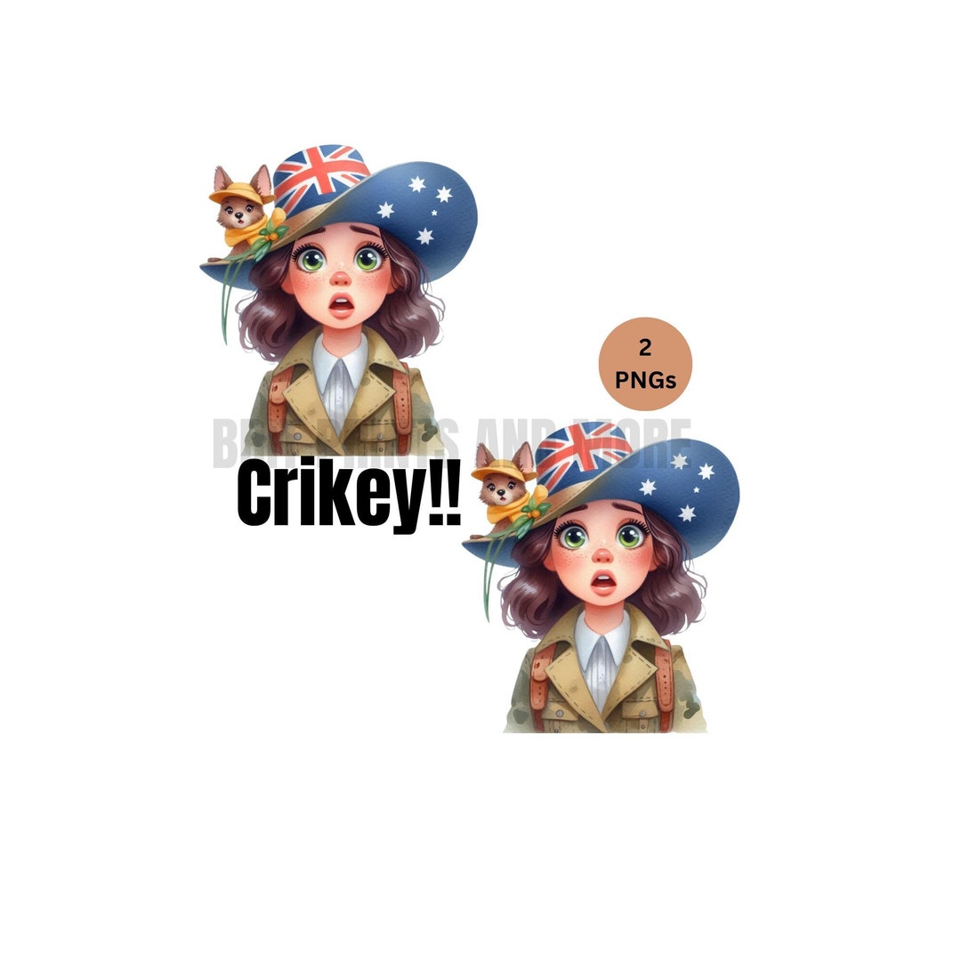 Funny Australia Woman PNG, Australia Crikey Whimsical Clip Art ...