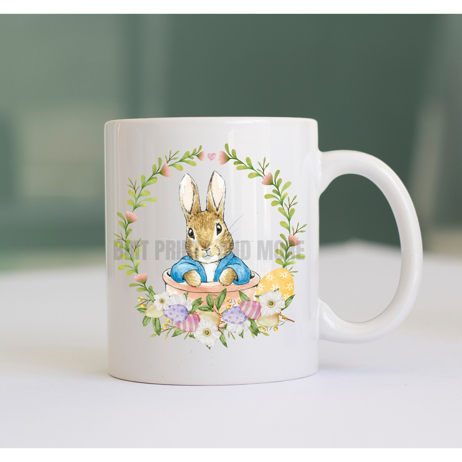 Peter Rabbit Blue Easter PNG, Blue Jacket Peter Easter Wreath Clip Art ...