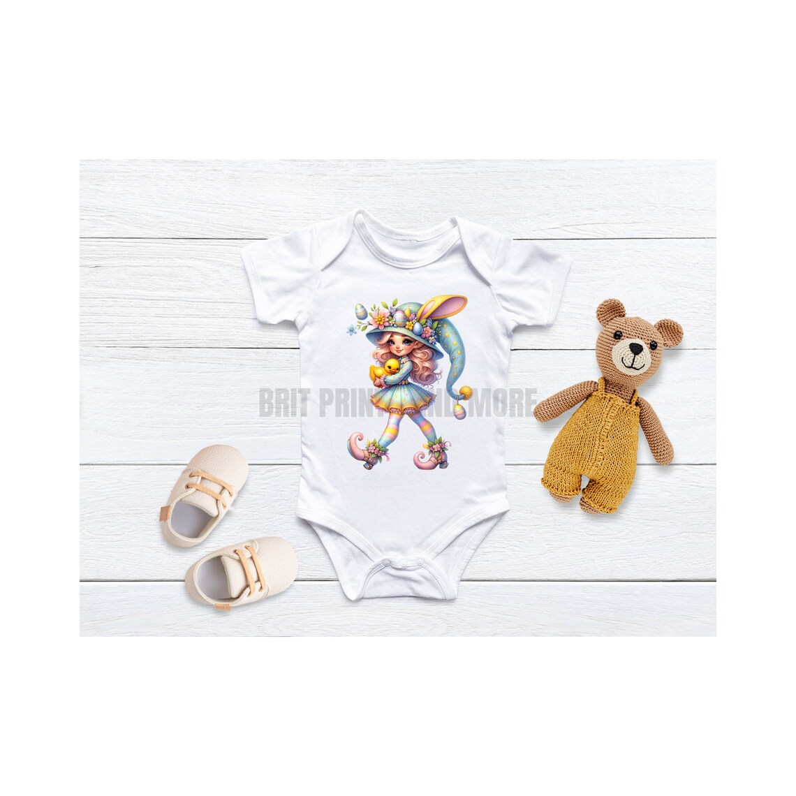 Set of 8 Whimsical Easter Elves PNG, Watercolor Elf Clip Art ...