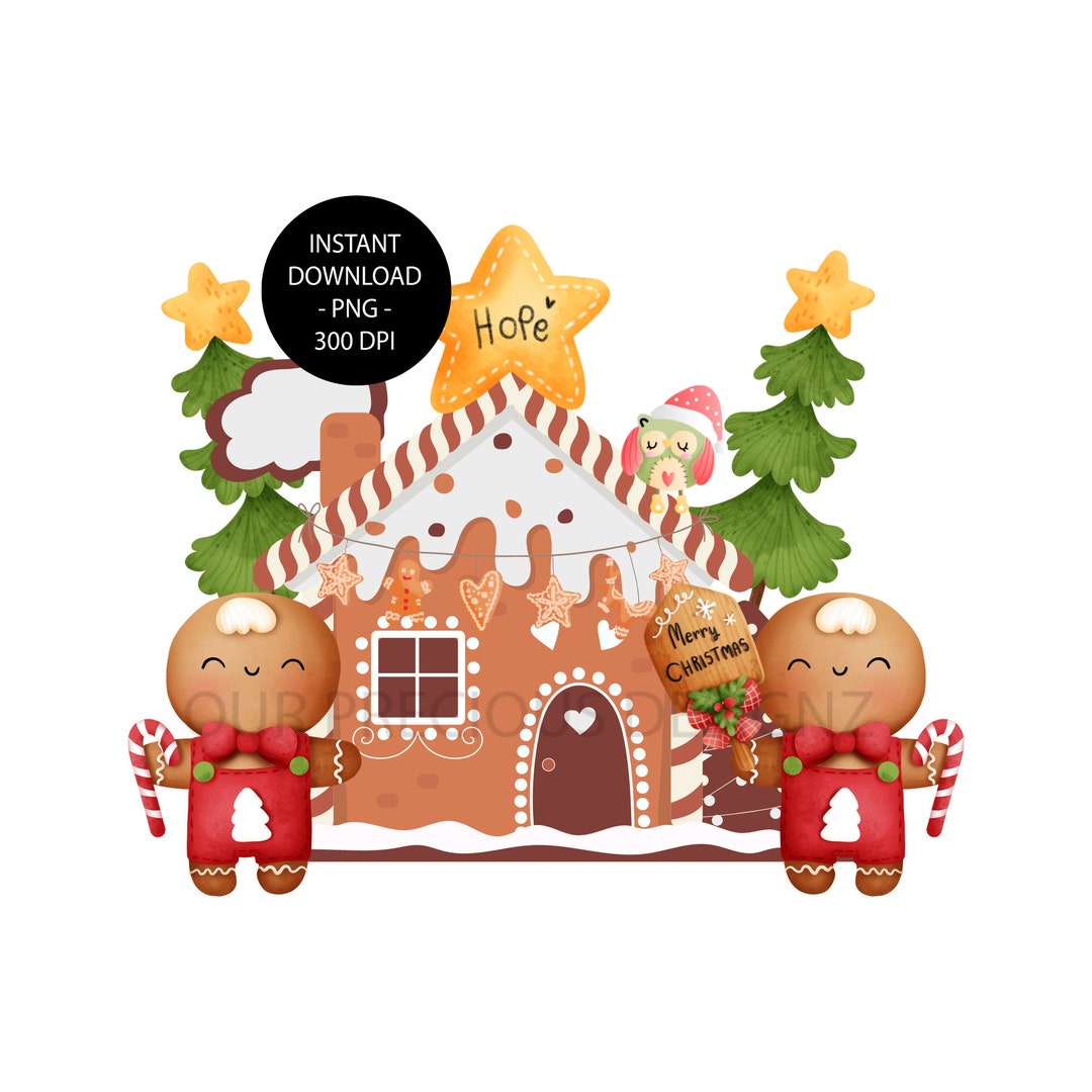 Merry Christmas Gingerbread PNG, Gingerbread House Clip Art, Christmas ...