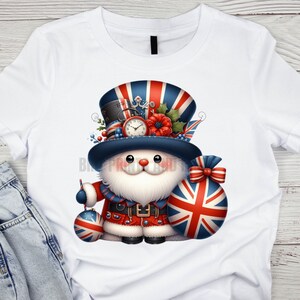 British Union Jack Santas 9 Pngs, London Santas, Britain Christmas ...