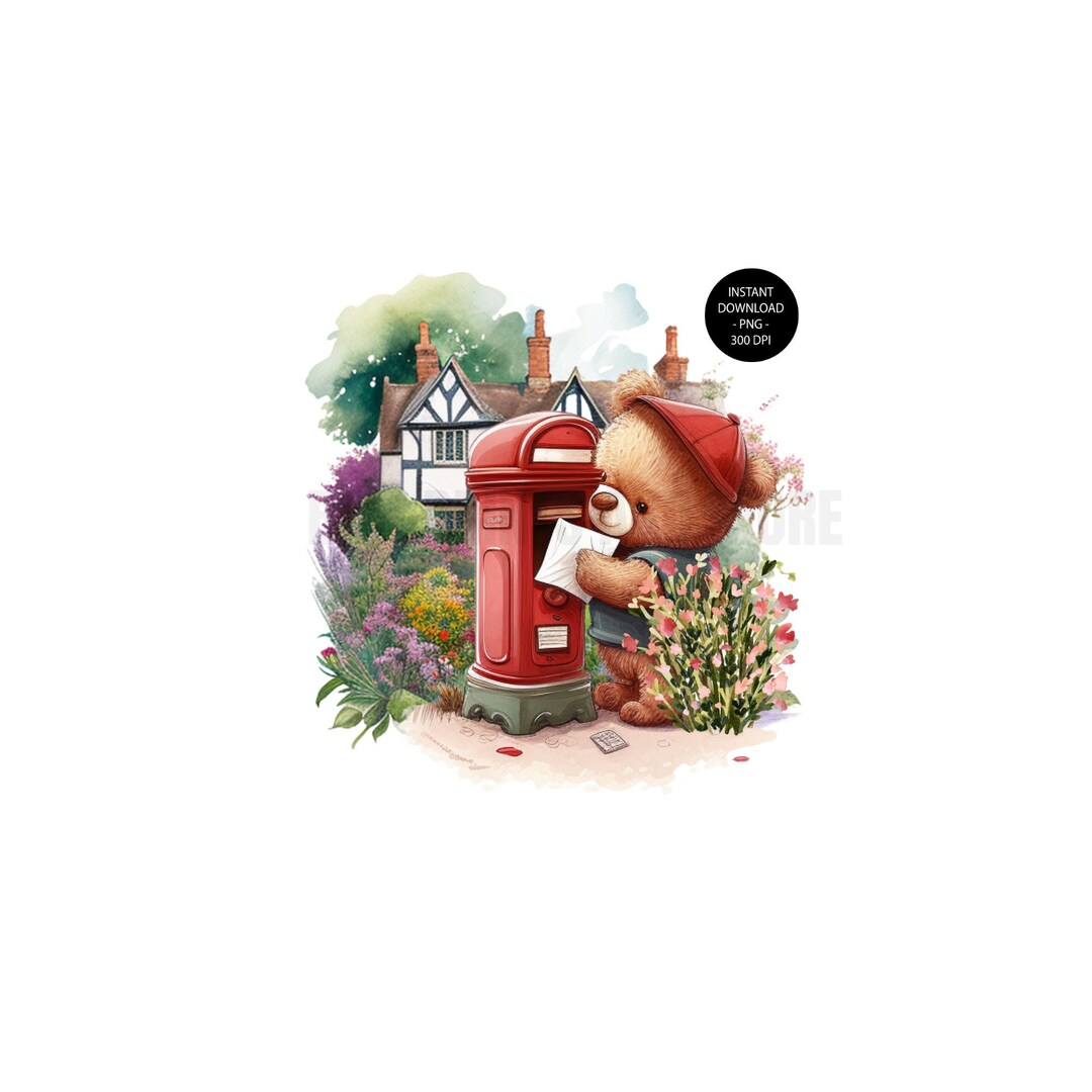 Union Jack Post Box Teddy PNG, British Mail Box Teddy Bear Clip Art ...