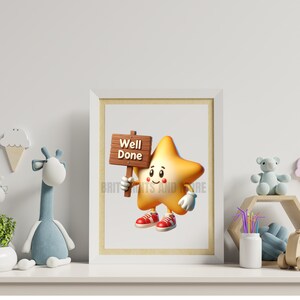 Set of 8 Motivational Cartoon Stars PNG, Encouragement Stars Clip Art ...