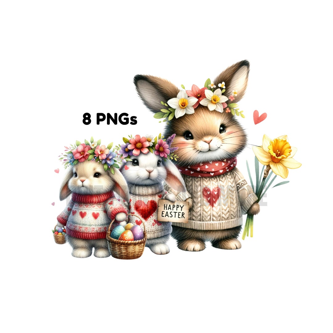 9 PNG Watercolor Easter Animals PNG, Easter Giraffe Clip Art, Cute ...