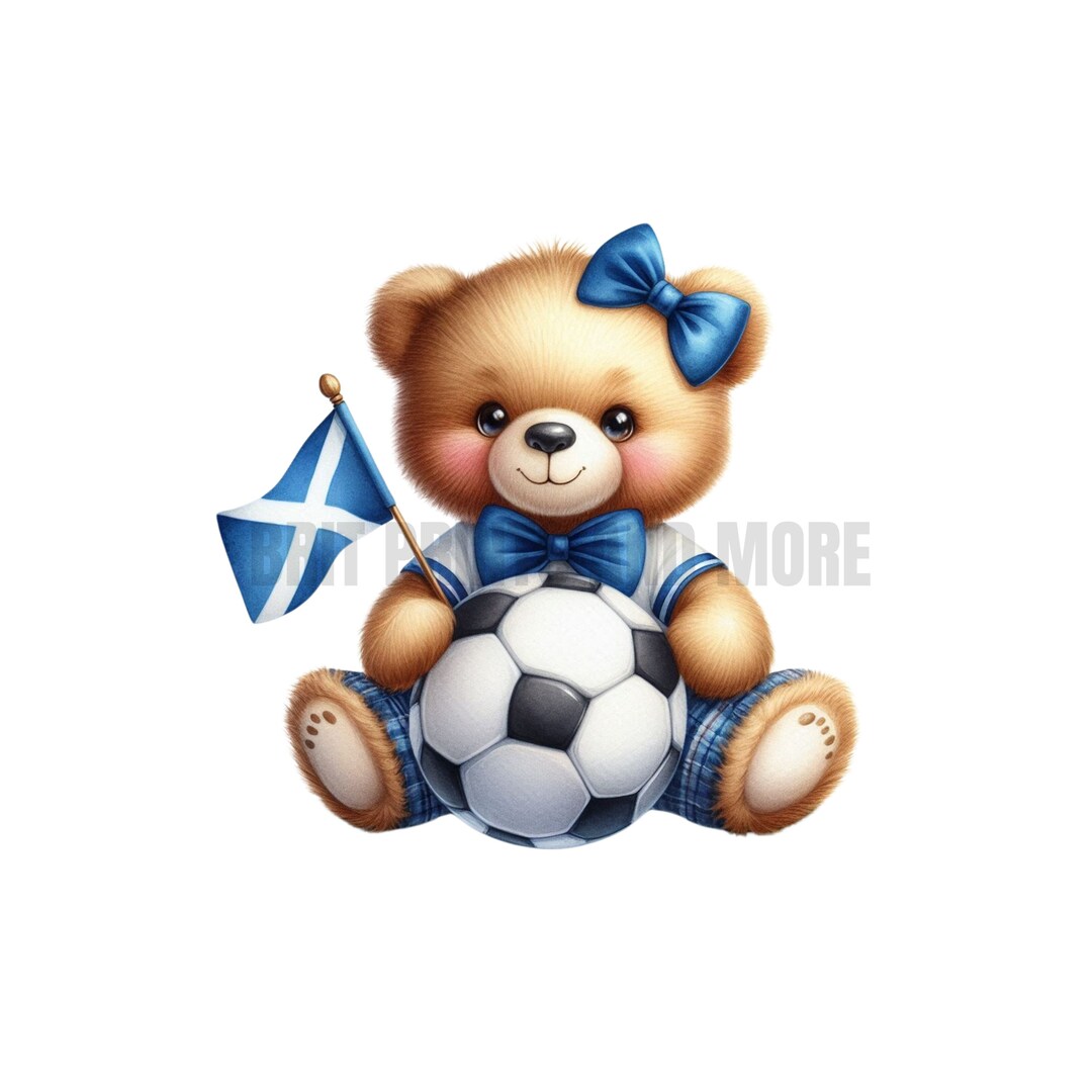Scotland Football Girl Teddy, 6 Pngs, Teddy Bear Scottish Football Clip ...