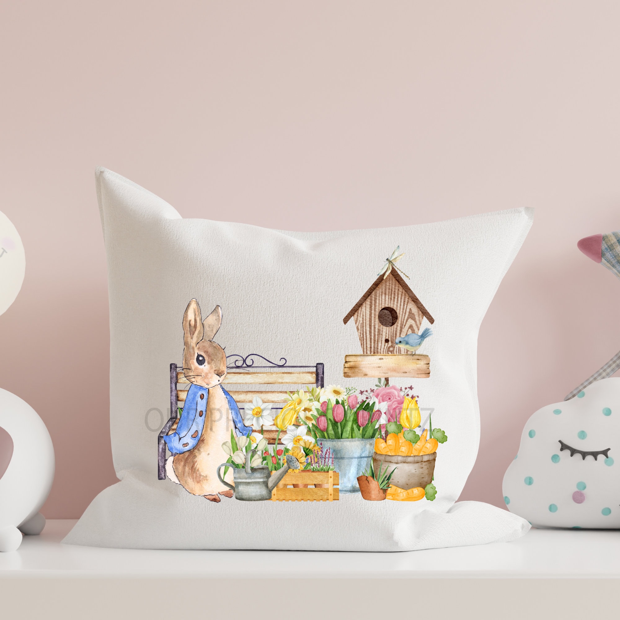 Peter Rabbit Blue Spring Garden PNG, Blue Jacket Peter Rabbit Carrots ...