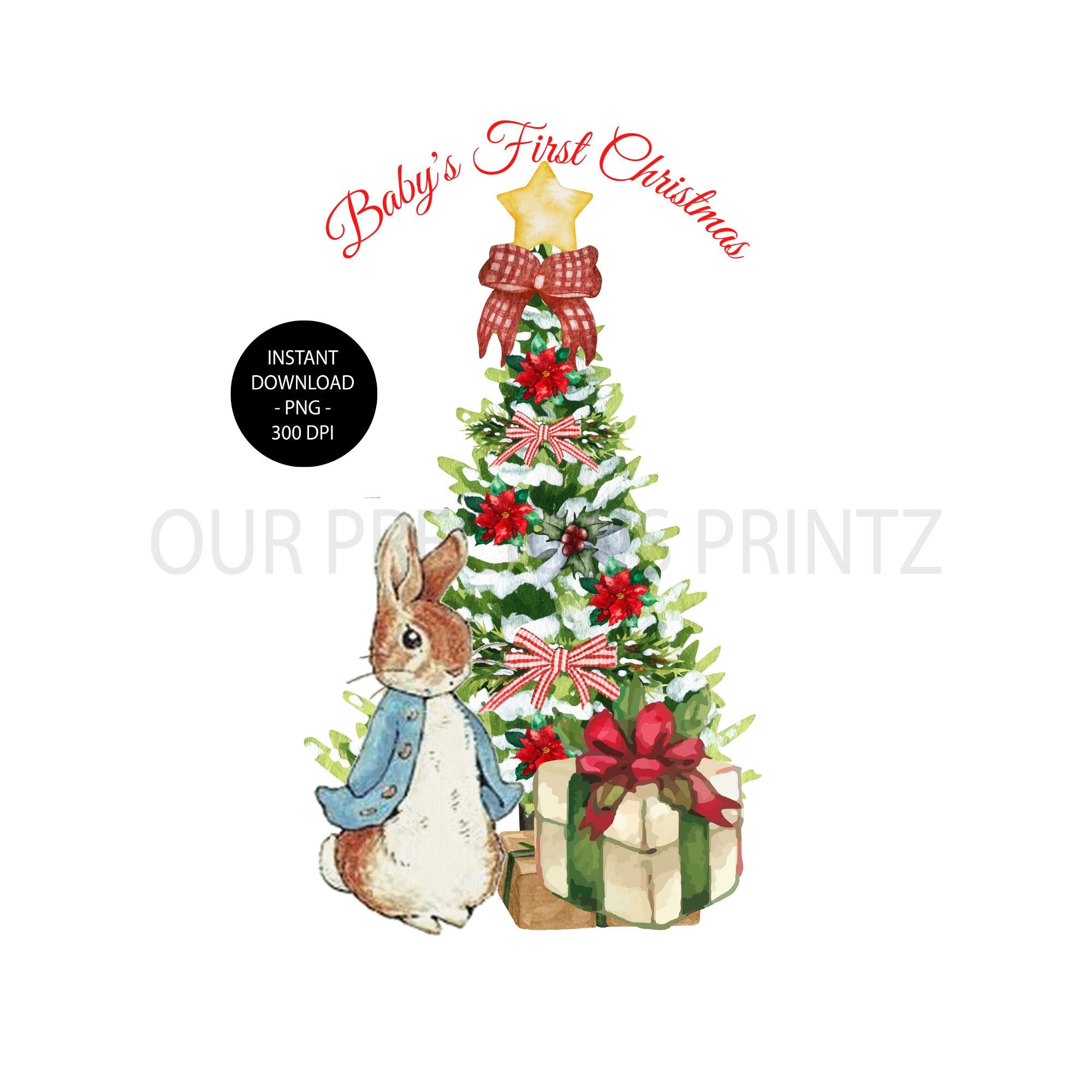 Peter Rabbit Baby's First Christmas PNG, Peter Rabbit Christmas Tree ...