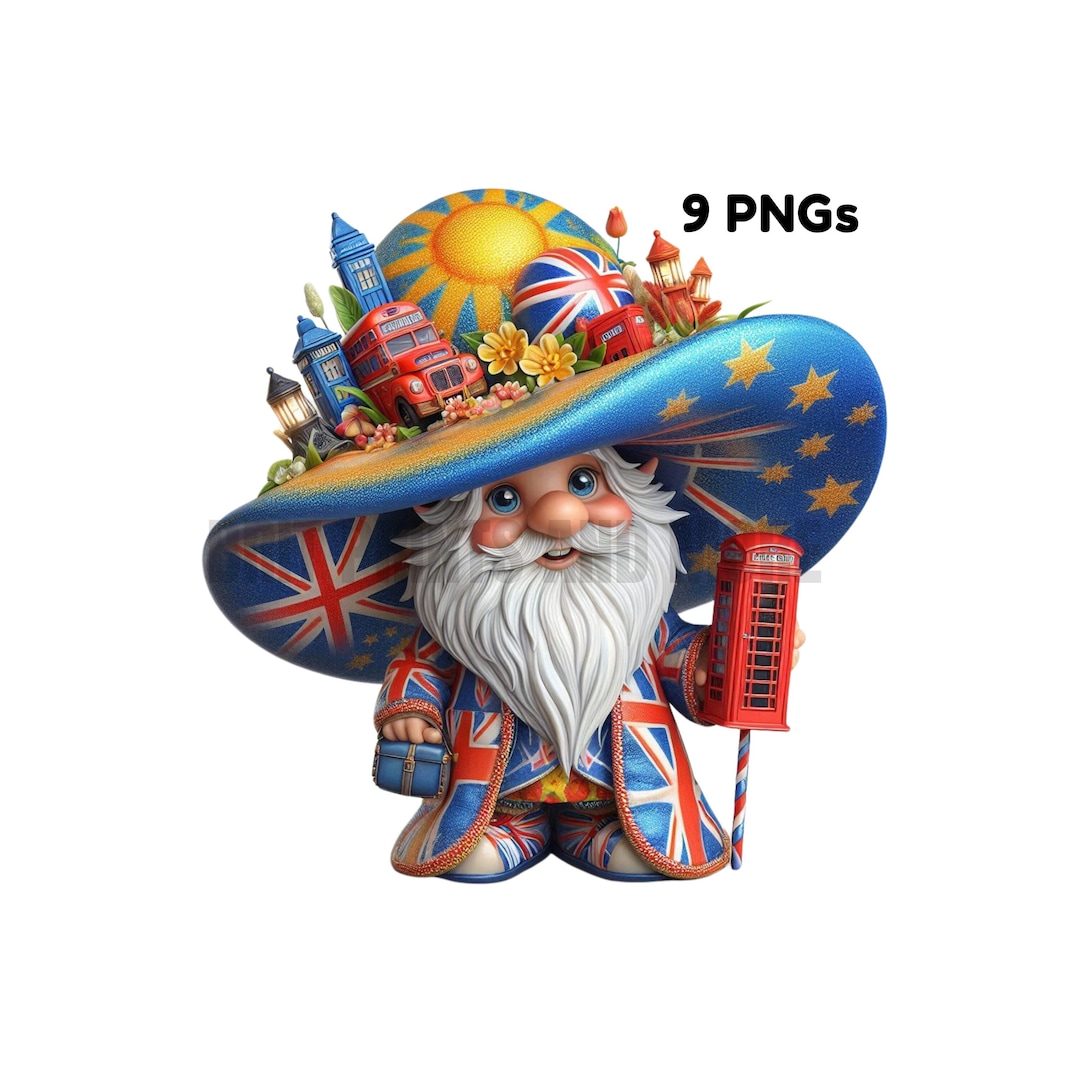 Union Jack Gnomes PNG: British London Gnomes (digital Download) - Etsy