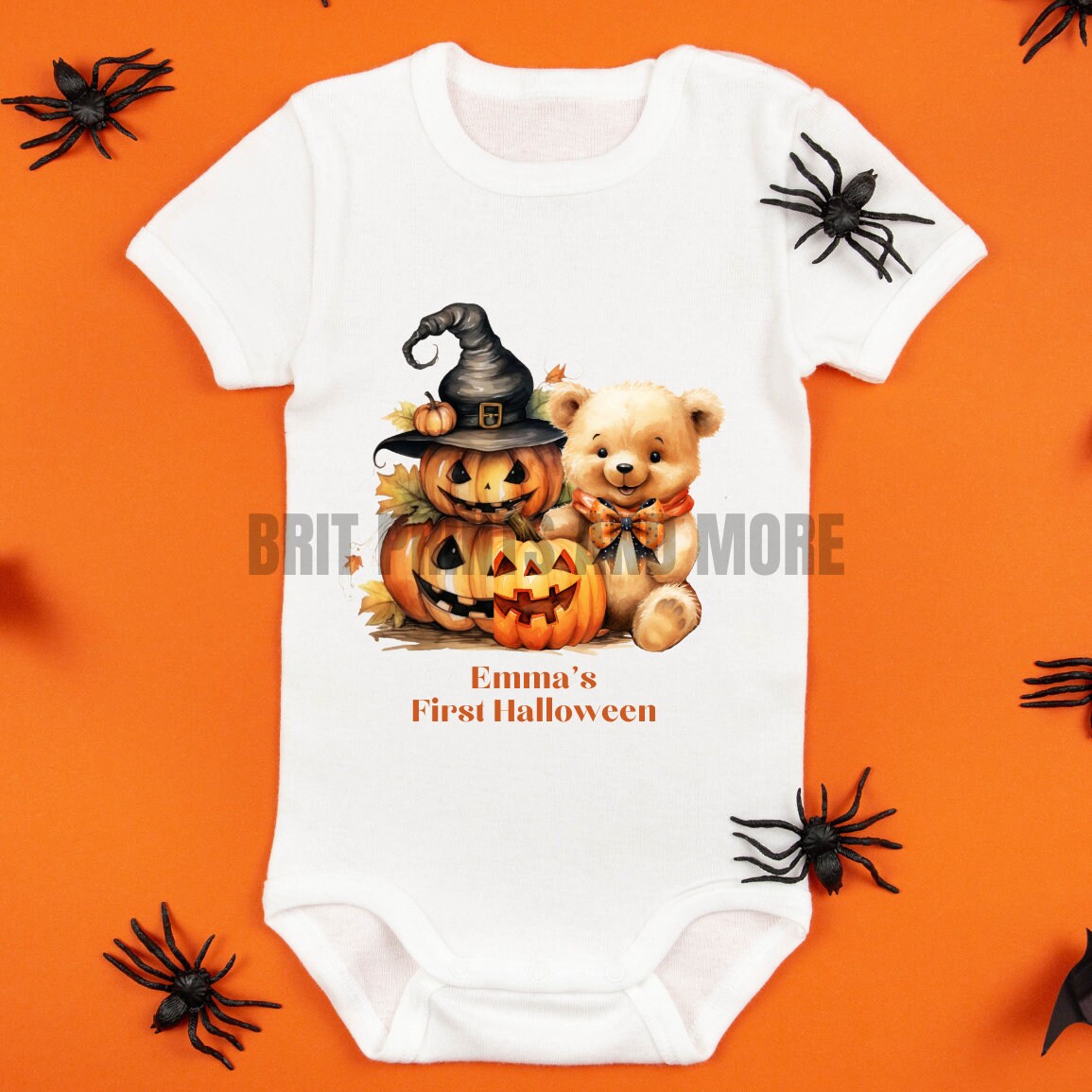 Teddy Bear Halloween Watercolor PNG, Halloween Teddy Pumpkin Clip Art ...