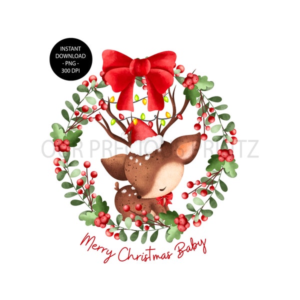 Reindeer Wreath - Etsy