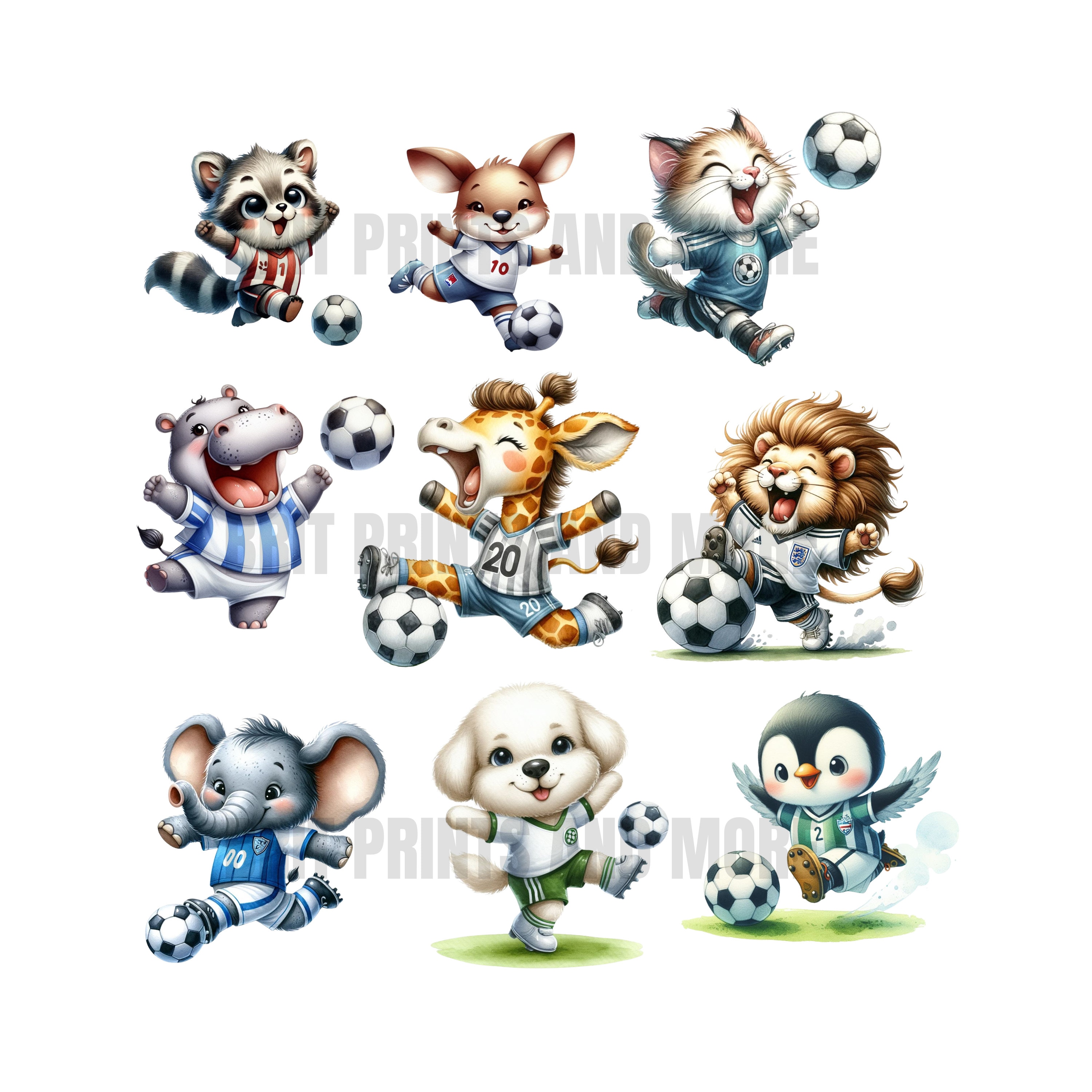Soccer Animals 9 Pngs, Elephant Football Clip Art, Lion Soccer ...