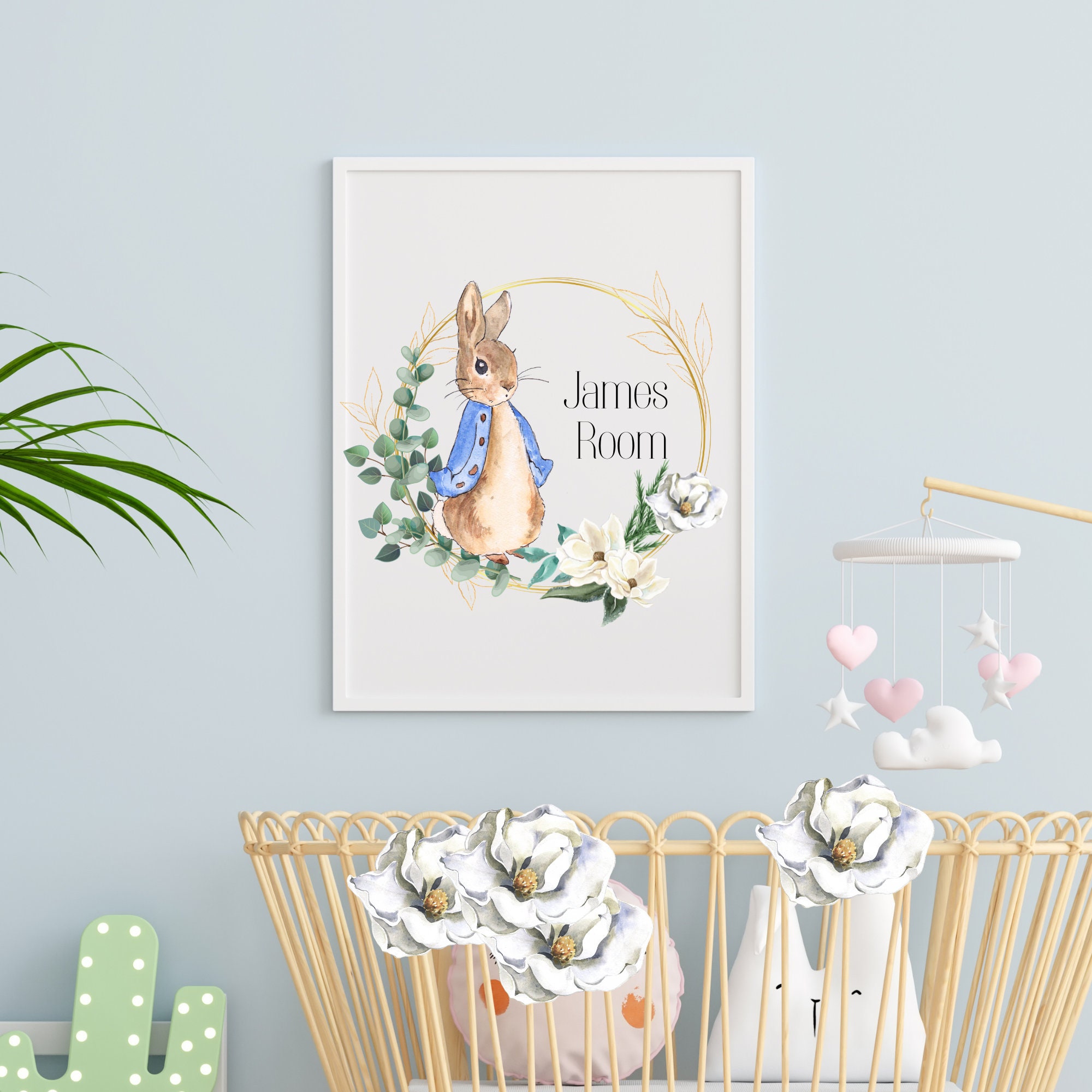 Peter Rabbit Gold Wreath PNG, Blue Jacket Peter Rabbit Clip Art, Wreath ...