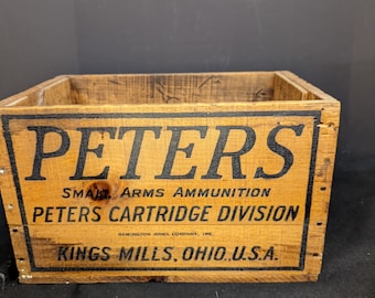 Antique Peters Ammo Box Wooden Crate US Arms Ammunition - Etsy