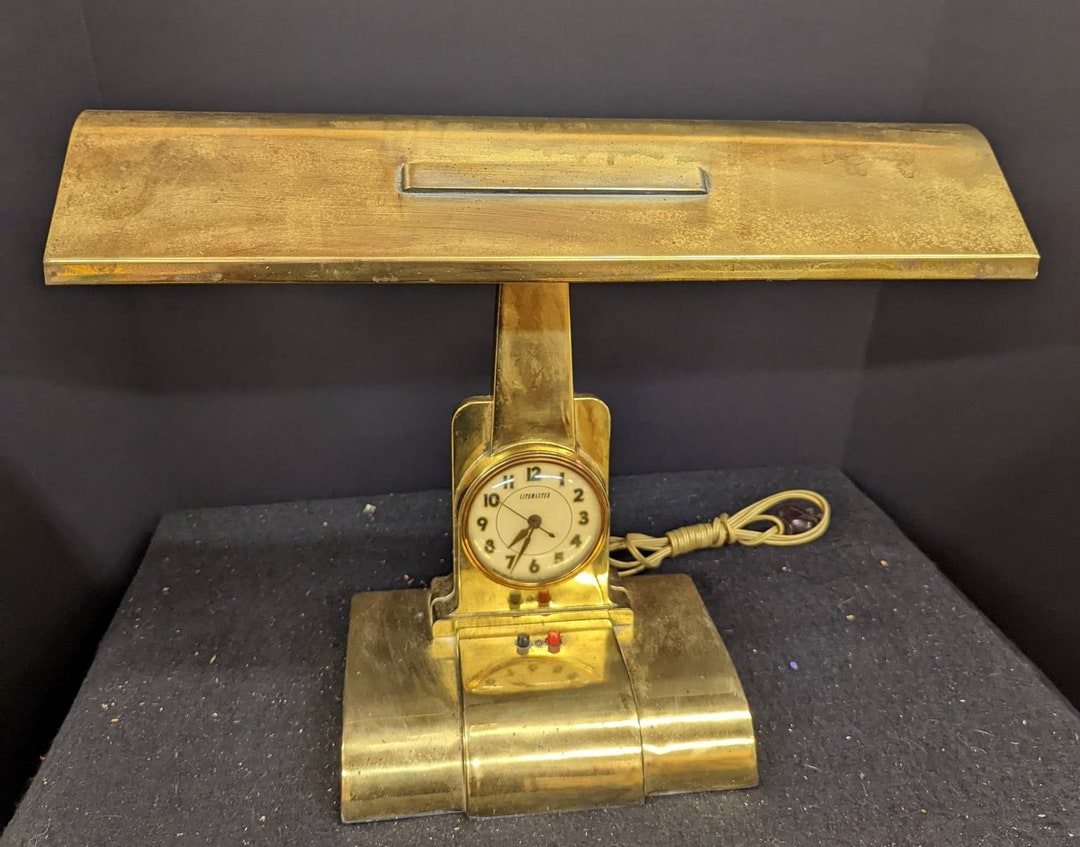 Vintage Clock Lamp - Etsy