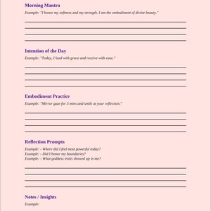 Goddess Rising 21-day Journal | Divine Feminine Digital Planner ...