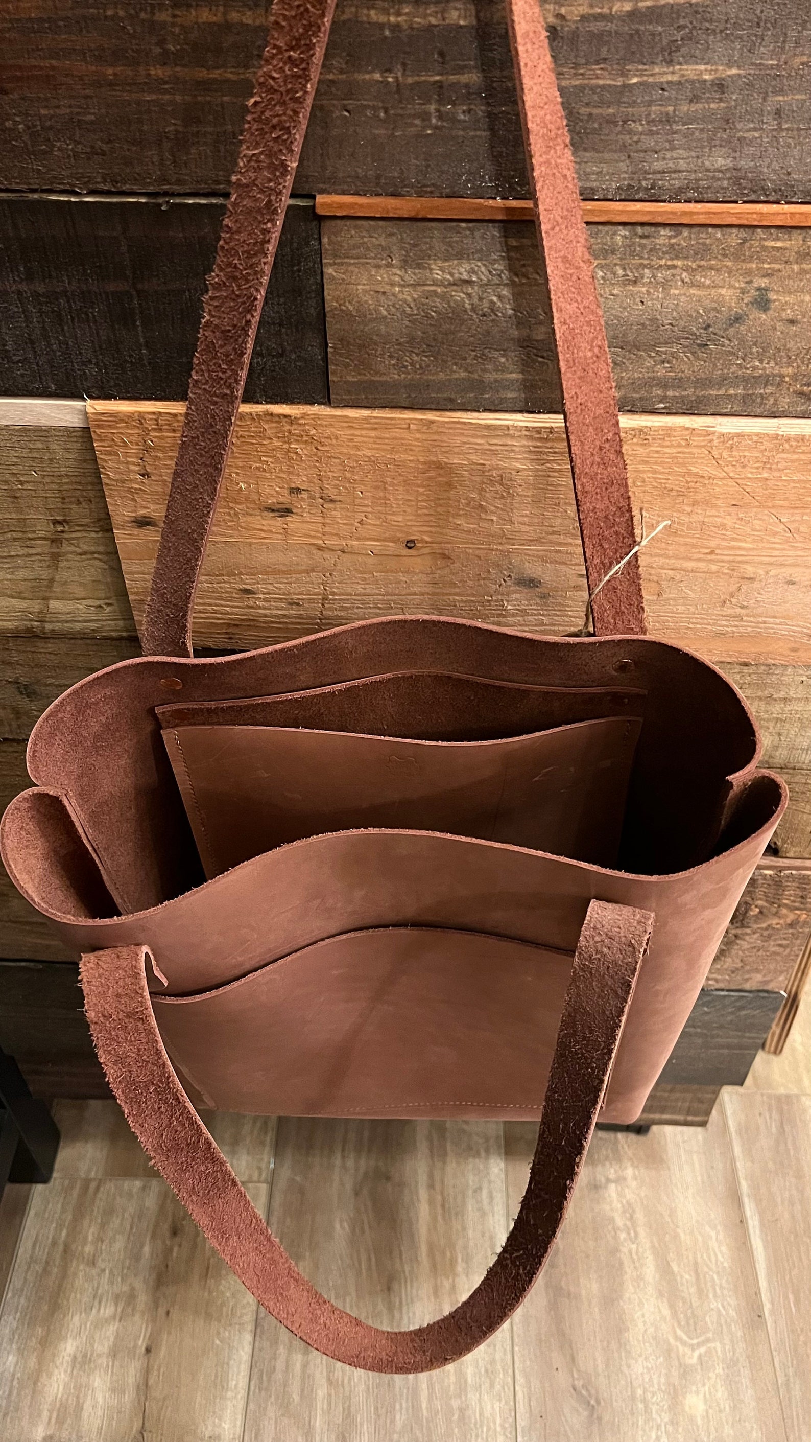 Handmade Leather Tote Bag - Etsy