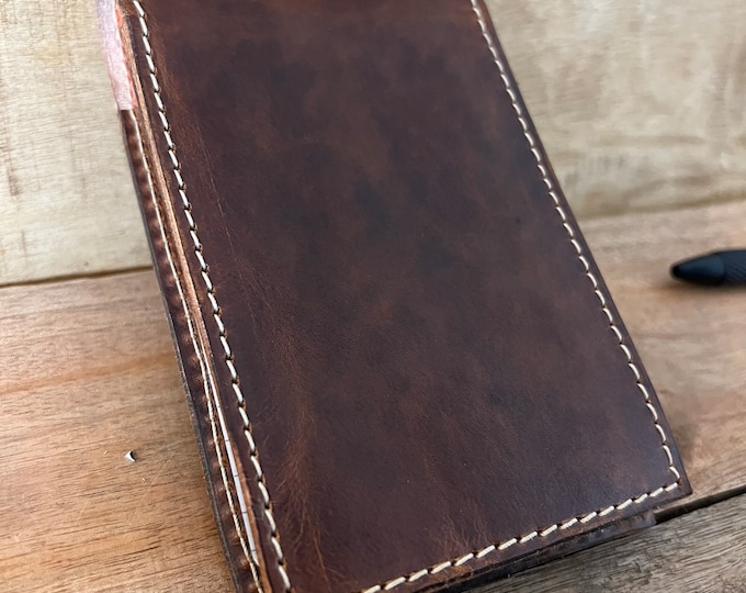 Personalized Handmade Leather Notepad Cover - Etsy