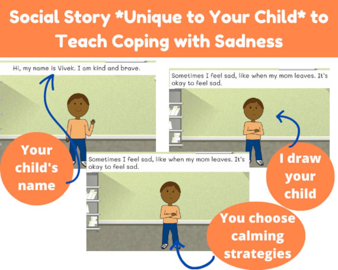 When I Feel Sad custom Printable Social Story to Teach - Etsy