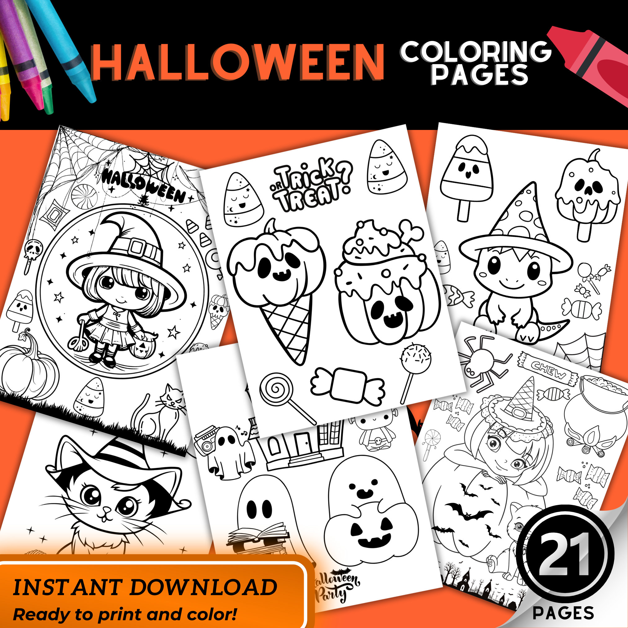 Halloween Coloring Pages for Kids - Coloring Pages - Printable ...