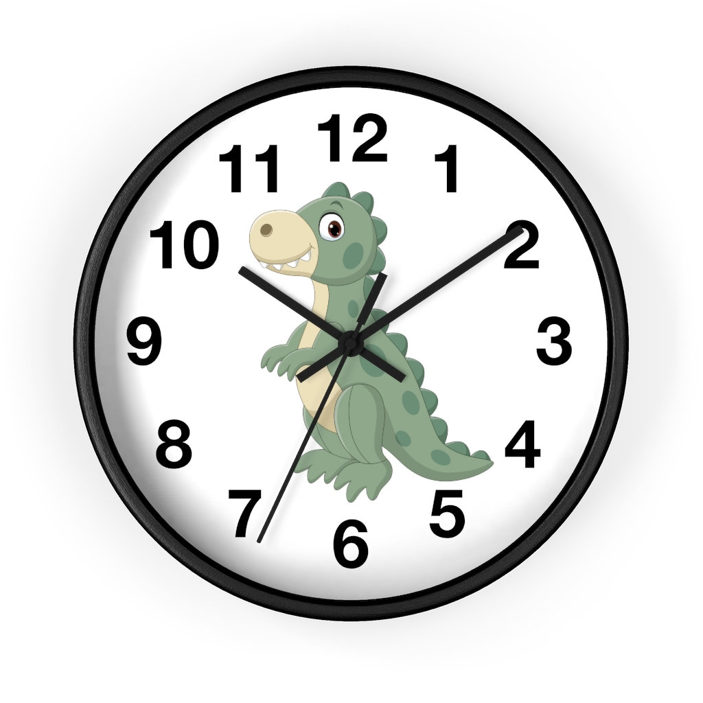 Cute Baby T-rex Dinosaur Silent Wall Clock for Nursery Decor - Etsy