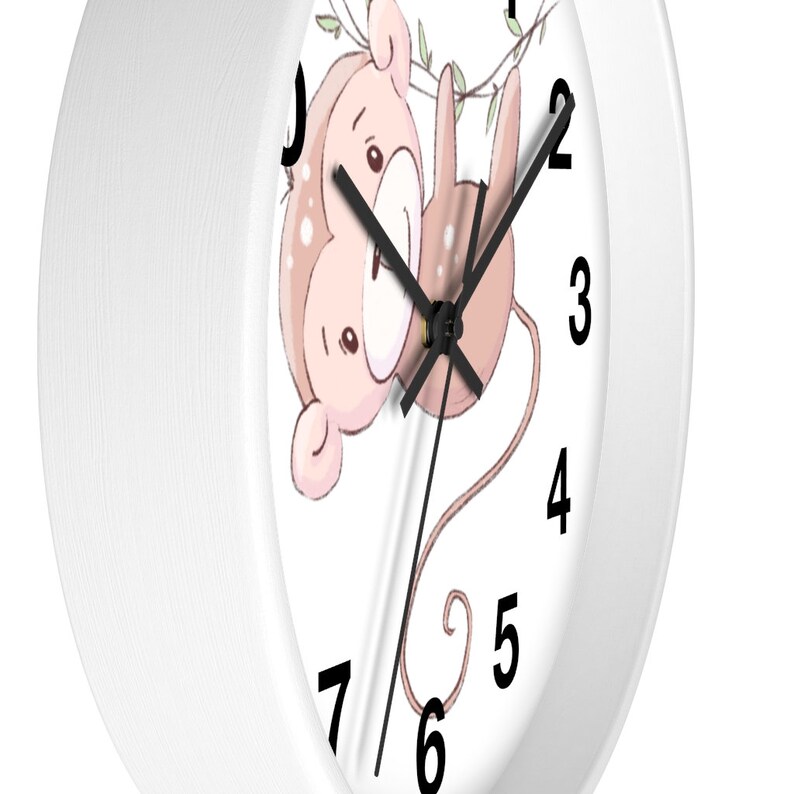 Cute Monkey Silent Wall Clock for Nursery - Etsy